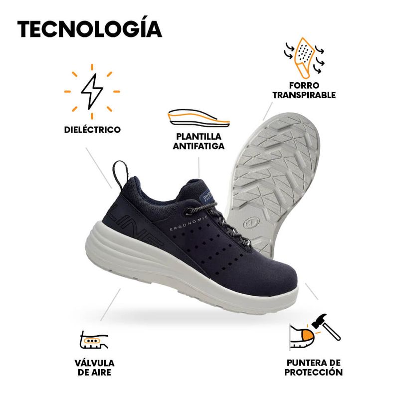 Tenis de Seguridad con Casquillo de Aluminio Riverline A | SafetyStore